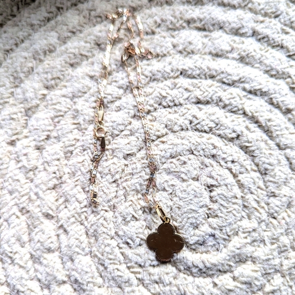 Jewelry | 14k Pure Gold Necklace 18k Pure Gold Clover Pendant | Poshmark